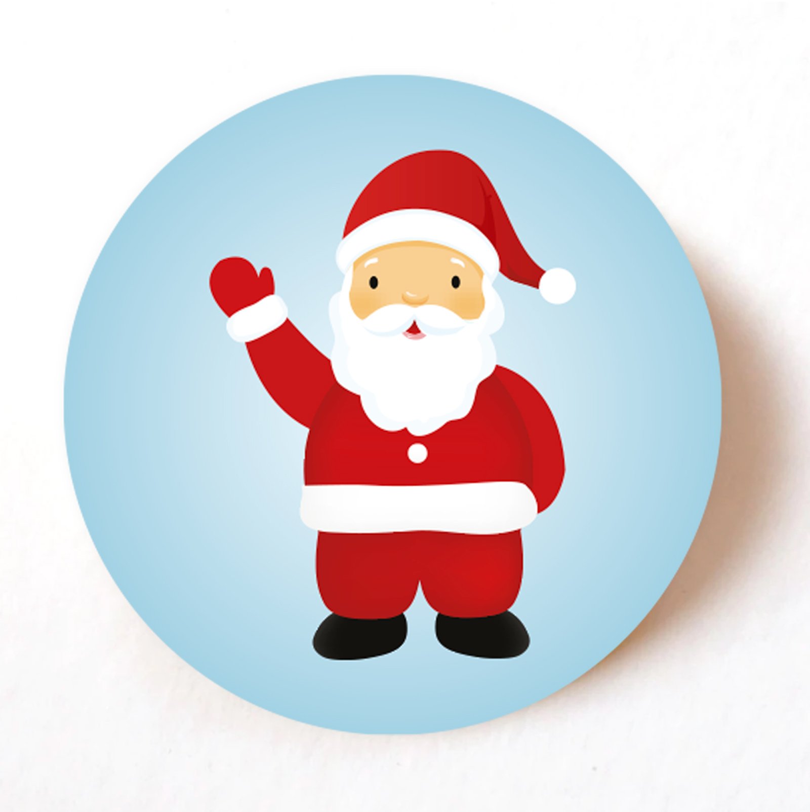 Father Christmas Stickers – 24 Self-Adhesive Holiday Labels for Cards ...
