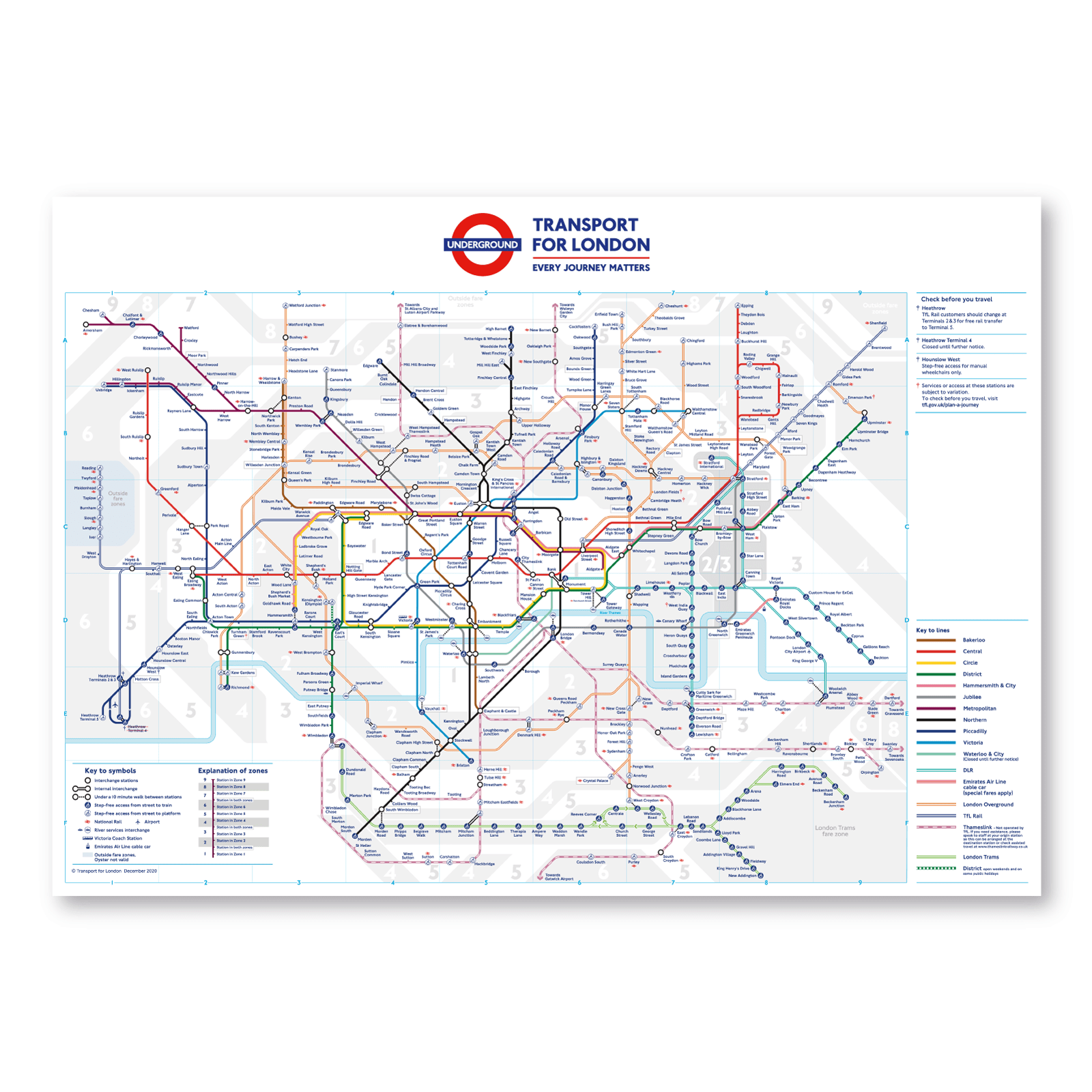 London Underground Tube Stations Map - Latest Revision - stika.co