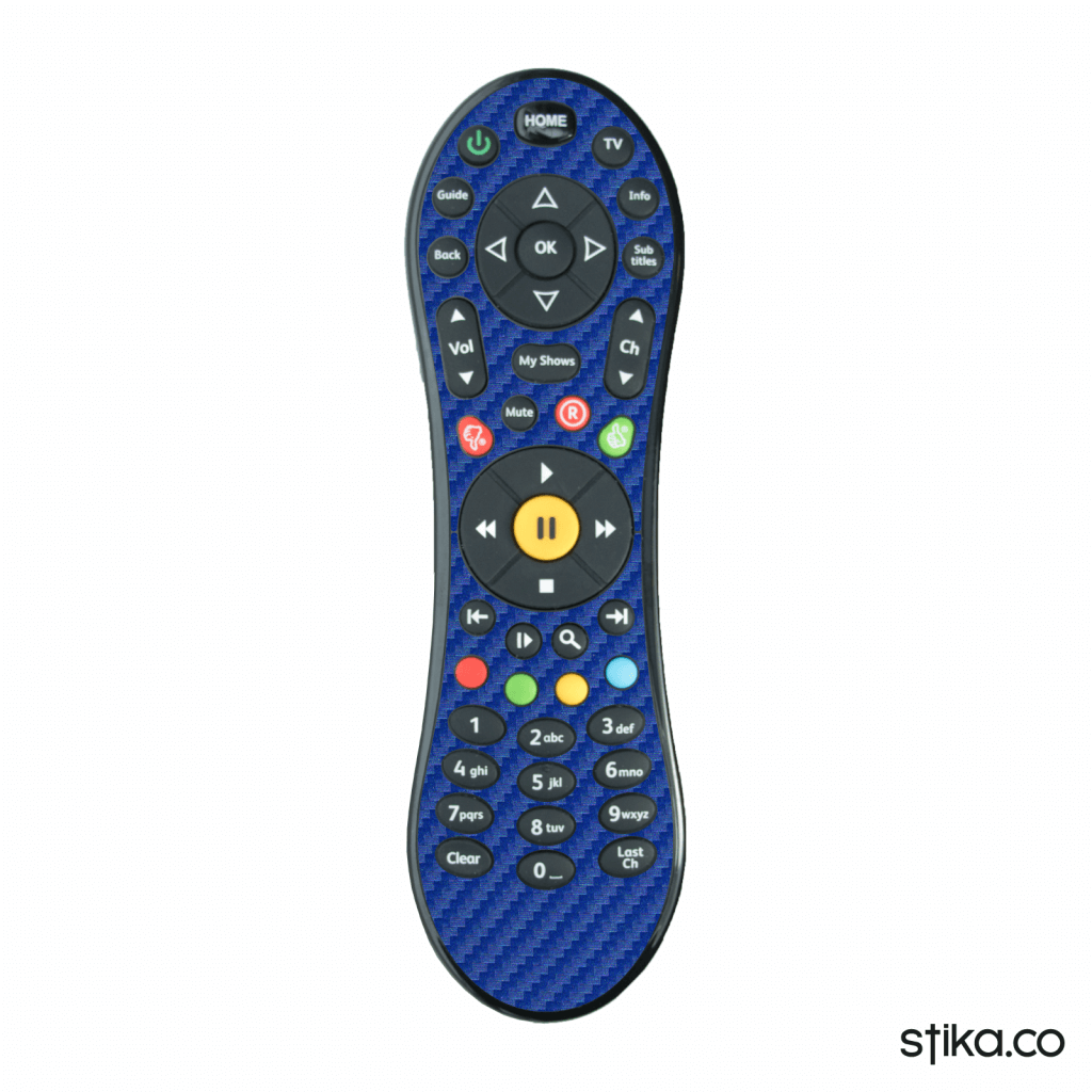 Blue Carbon Fibre textured sticker for Virgin Media TiVo V6 Remote ...