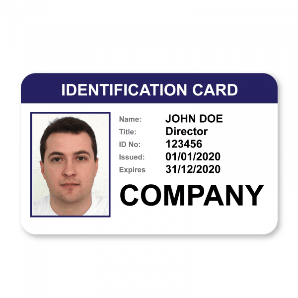 Personalised ID Plastic Cards Template 1 Stika co