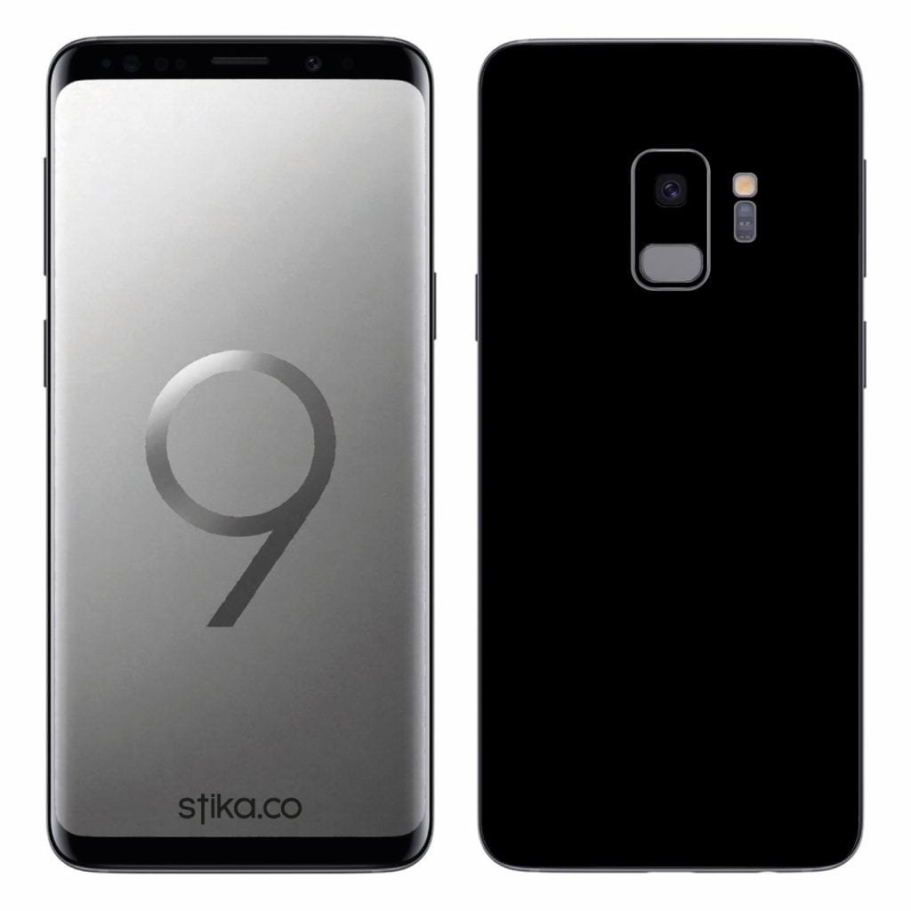 Samsung Galaxy S9 Vinyl skin sticker - Plain Black - stika.co