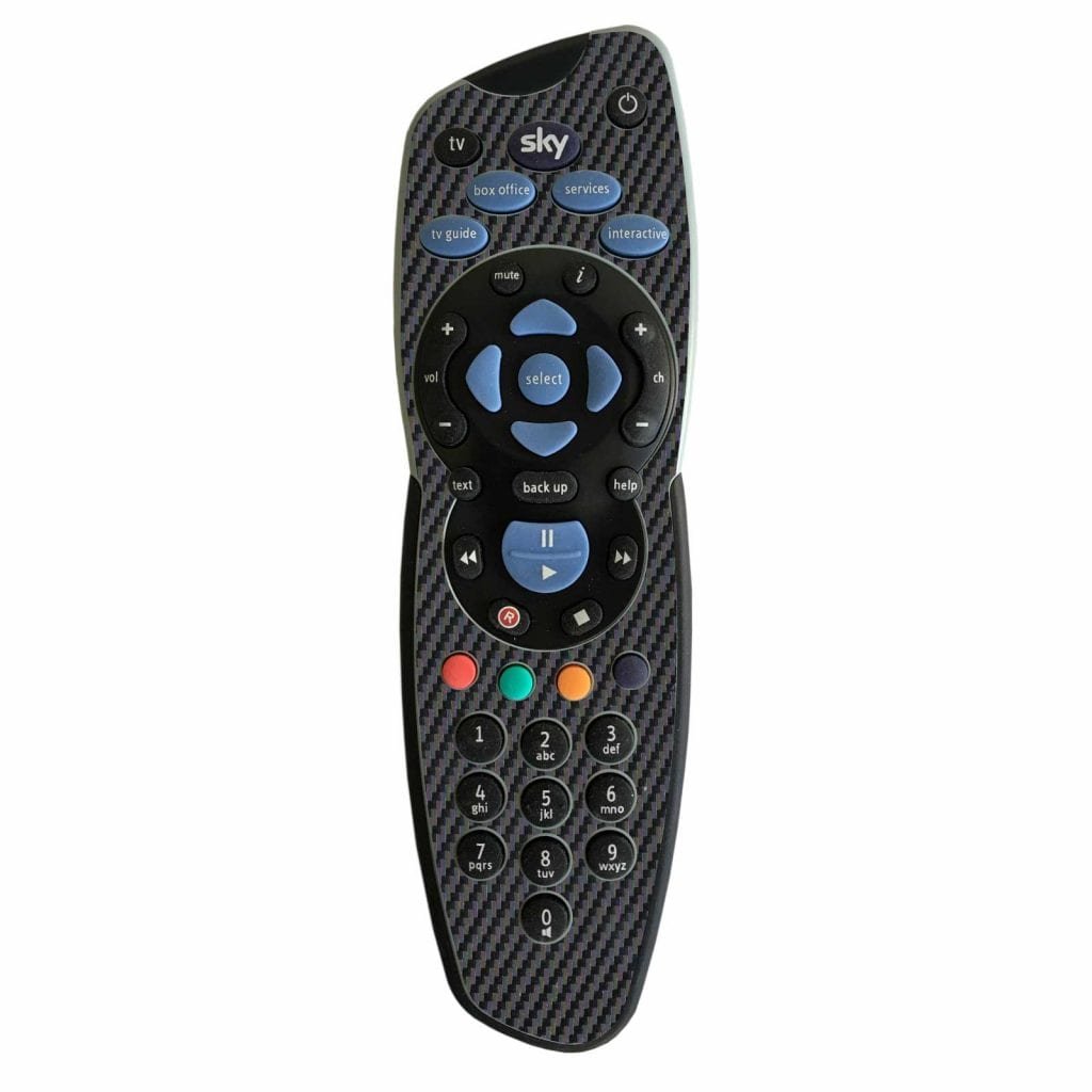 Black Carbon Fibre Design, Self-adhesive Vinyl sticker for Sky Plus ...