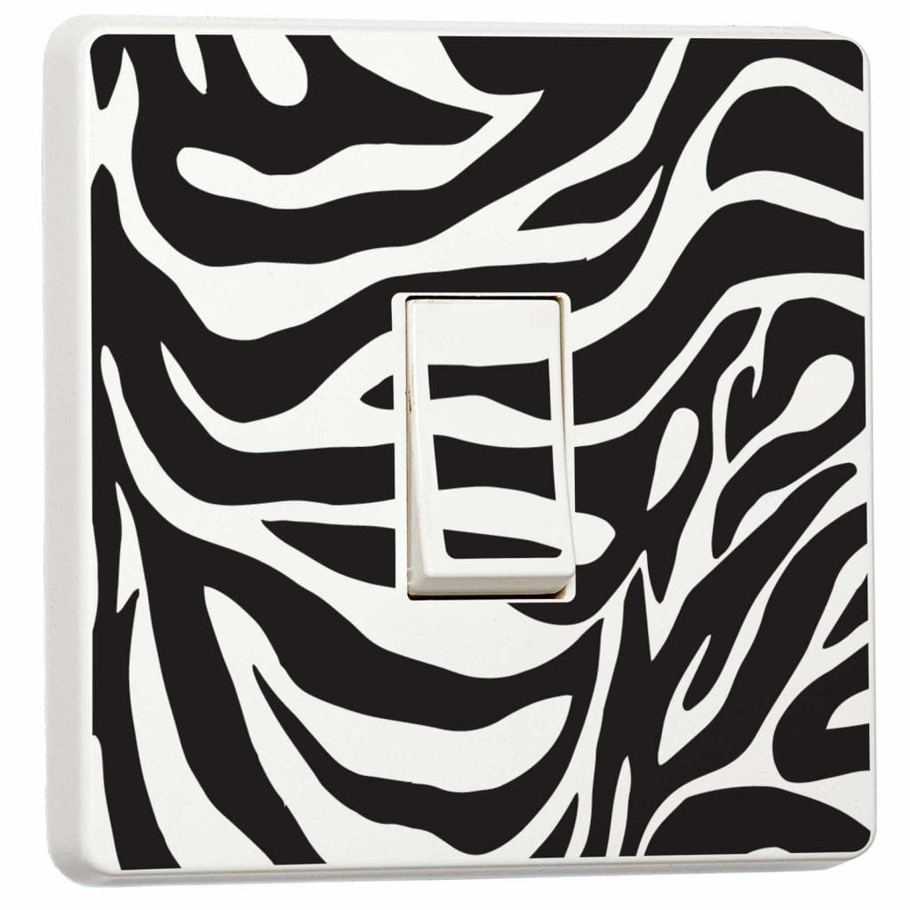Zebra Black & White Decorative Design for Single Light Cover - stika.co