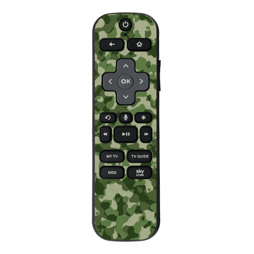 Green Camouflage Design, Vinyl sticker for NOW TV Smart Remote with ...