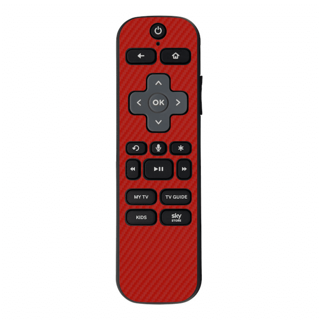Red Carbon Fibre, Textured Vinyl sticker for NOW TV Smart Remote with ...