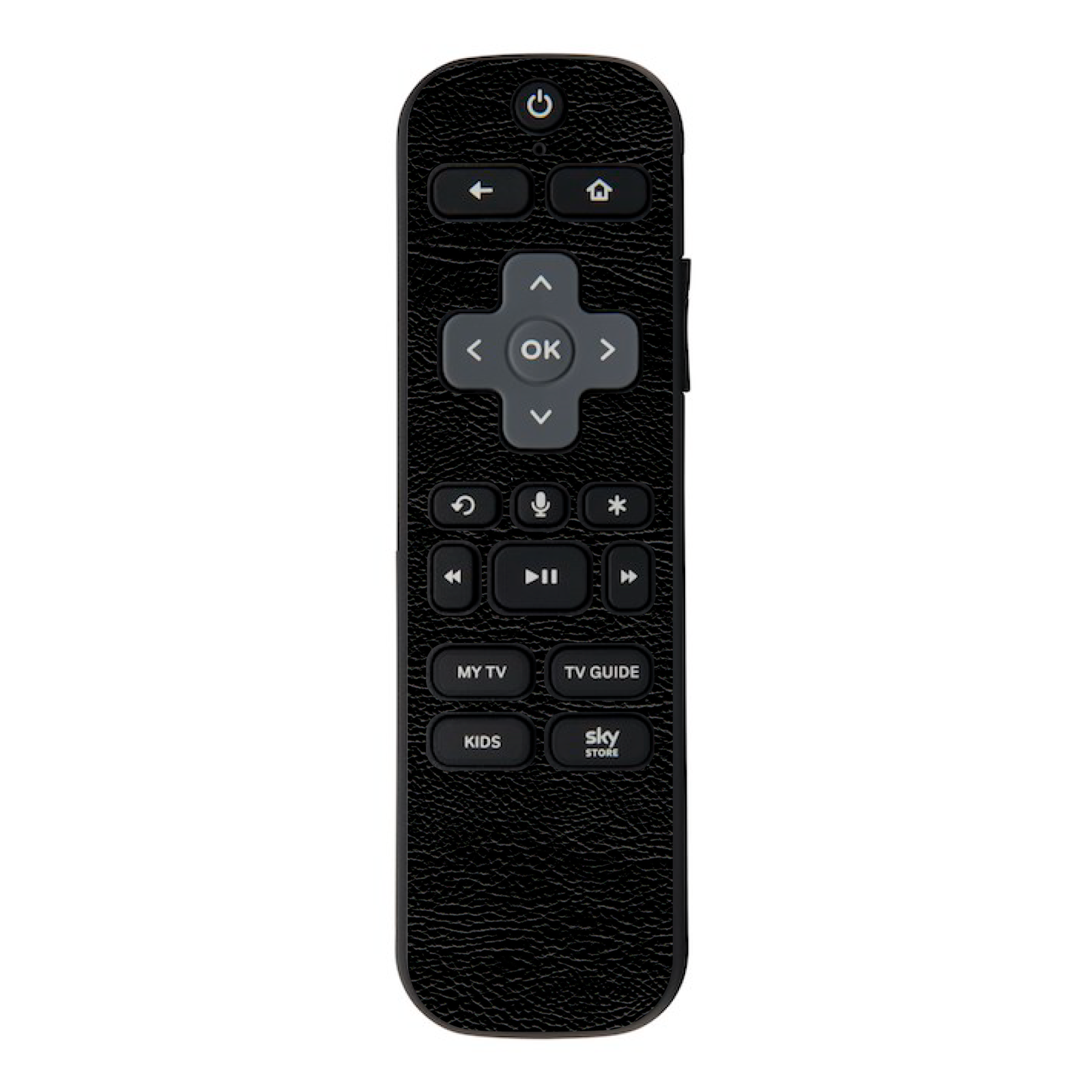 Black Leather, Textured Vinyl sticker for NOW TV Smart Remote with ...