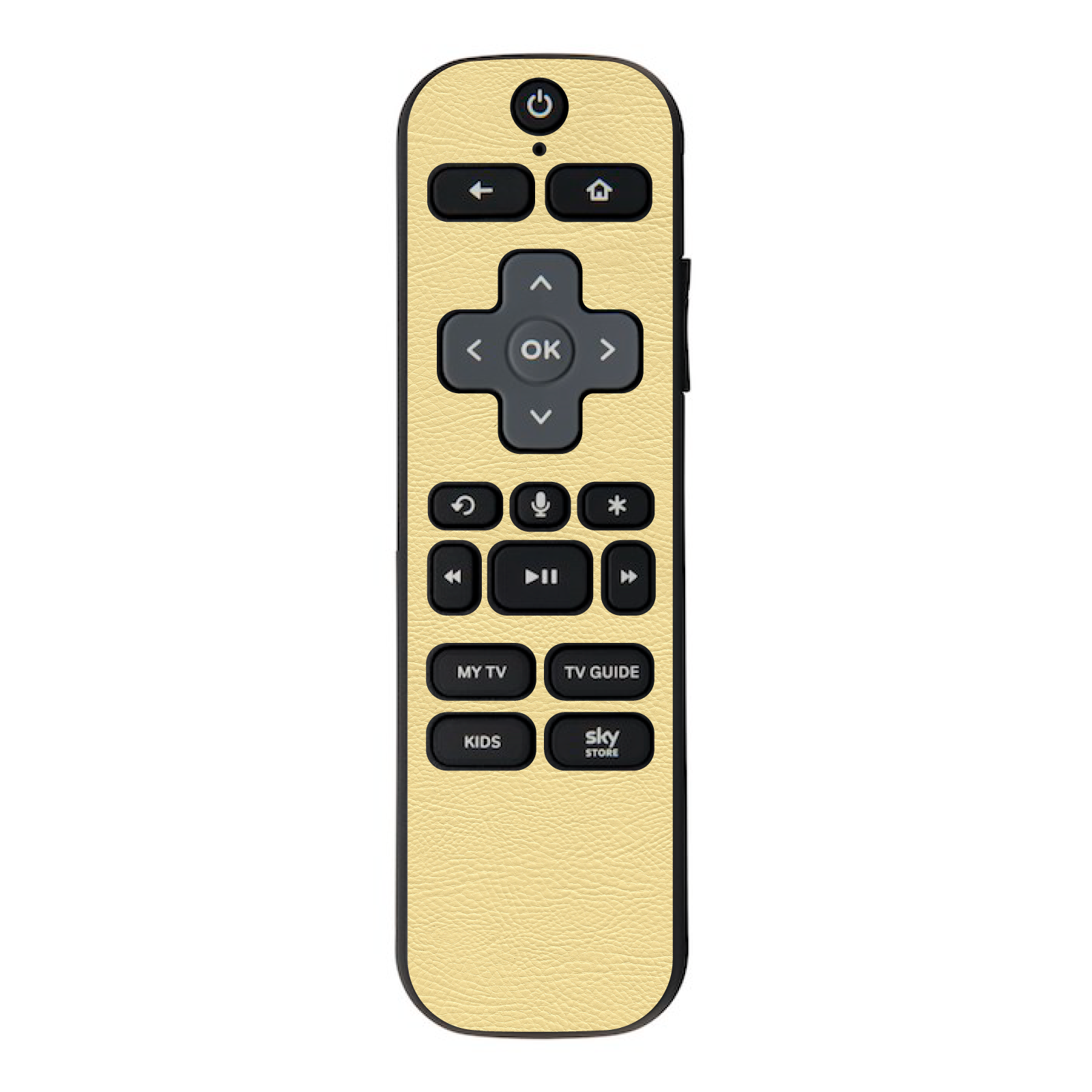 Cream Leather, Textured Vinyl sticker for NOW TV Smart Remote with ...