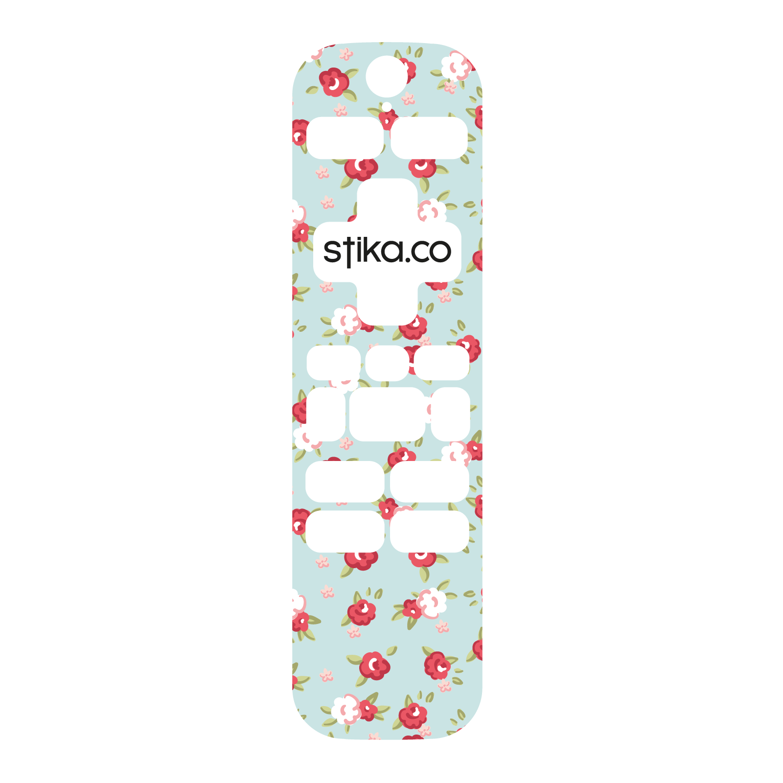 Teal with Roses Shabby Chic Design, Vinyl sticker for NOW TV Smart ...