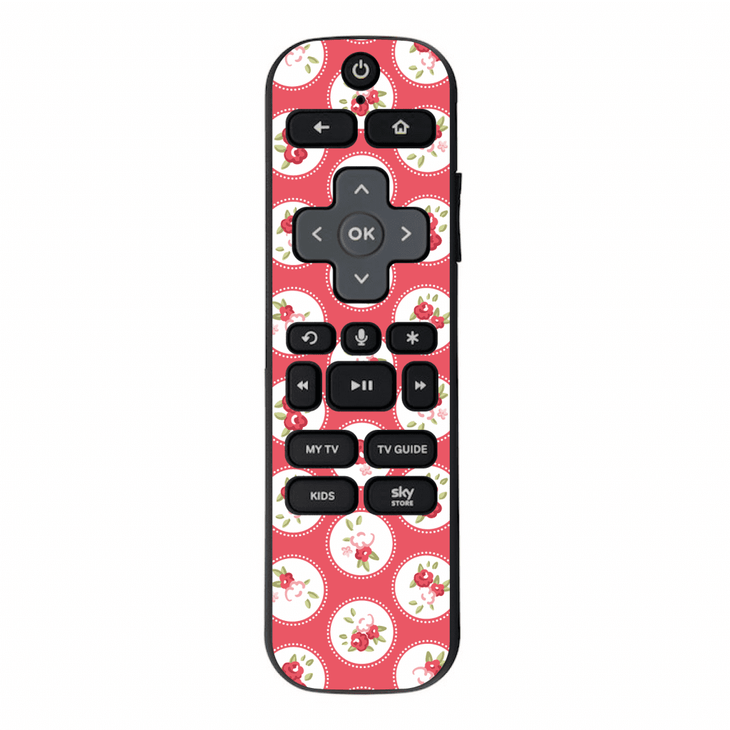 Red Roses Shabby Chic Design, Vinyl sticker for NOW TV Smart Remote ...