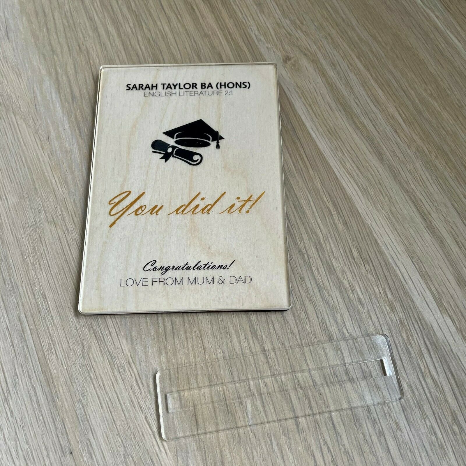 Personalised 2021 Graduation Gift Plaque - Laser Cut, Congratulation ...
