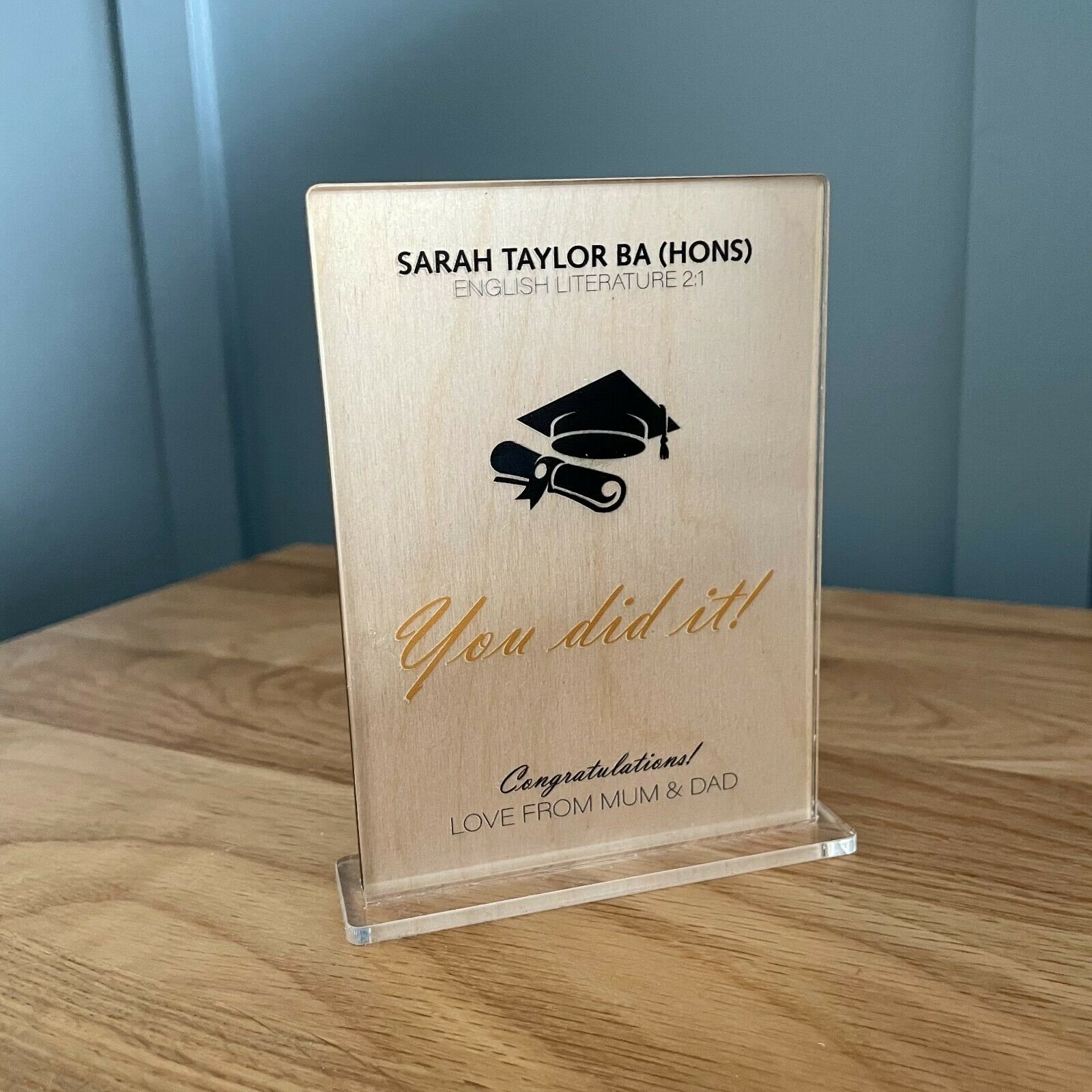 Personalised 2021 Graduation Gift Plaque - Laser Cut, Congratulation ...
