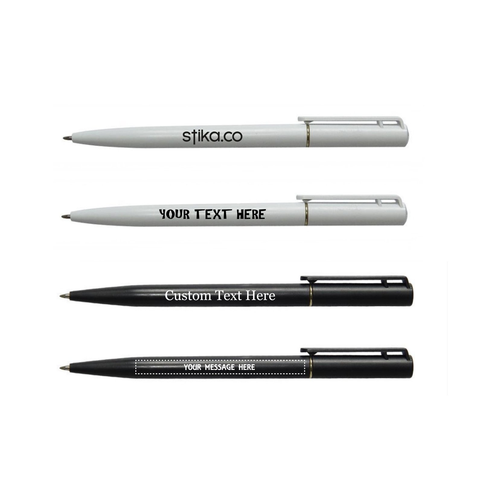 Personalised Plastic Slim Barrel Pen