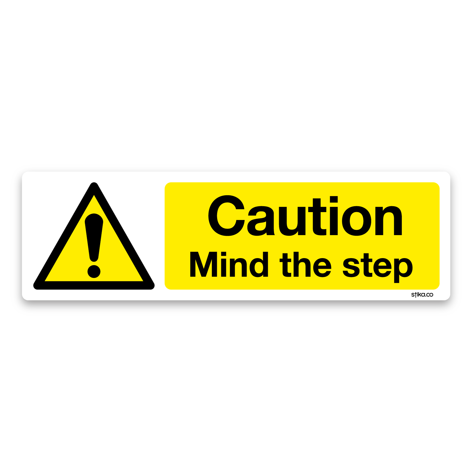 New Pack of 2 Caution Mind the step Vinyl Stickers