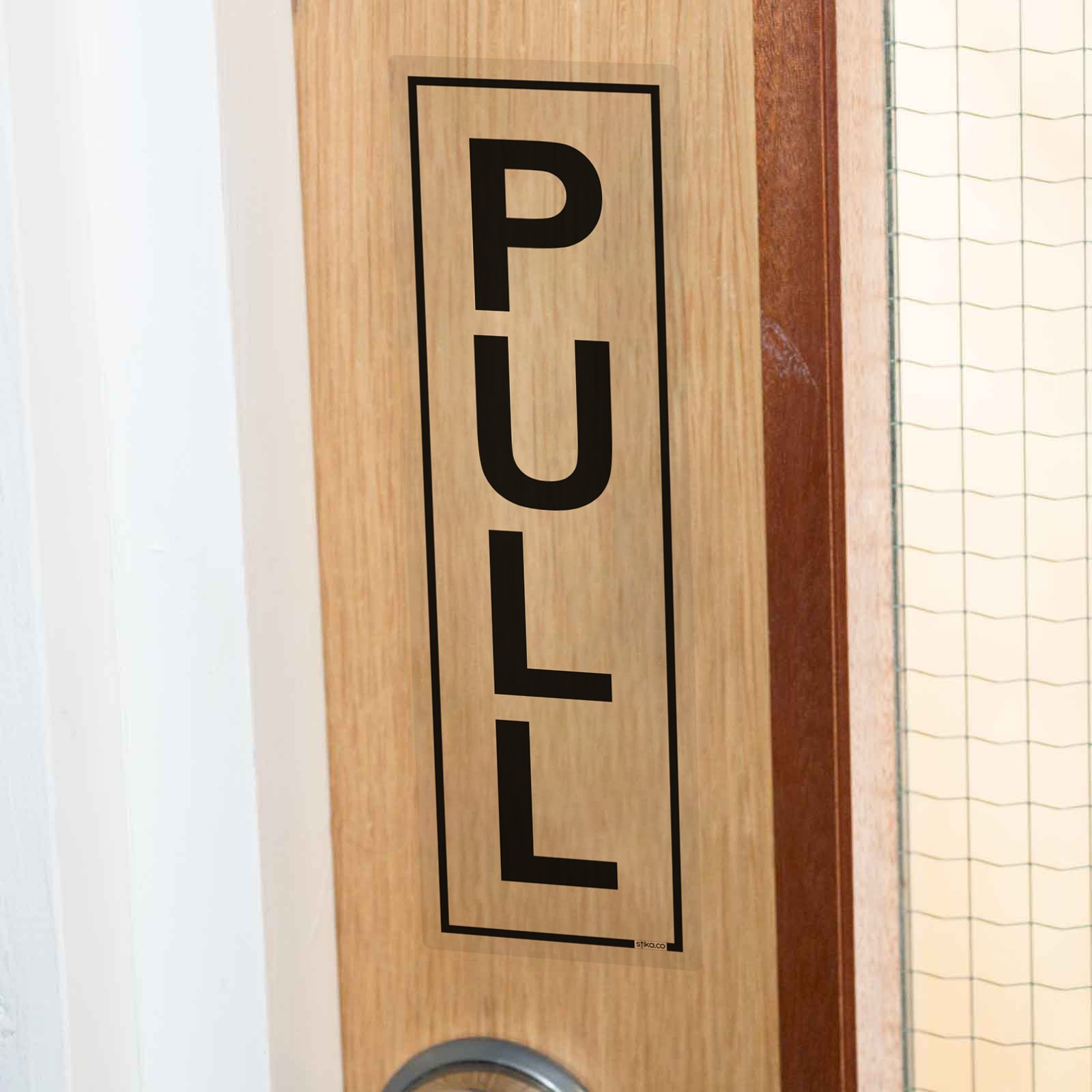 Clear Push Pull Door Stickers - Access Awareness Door Signs