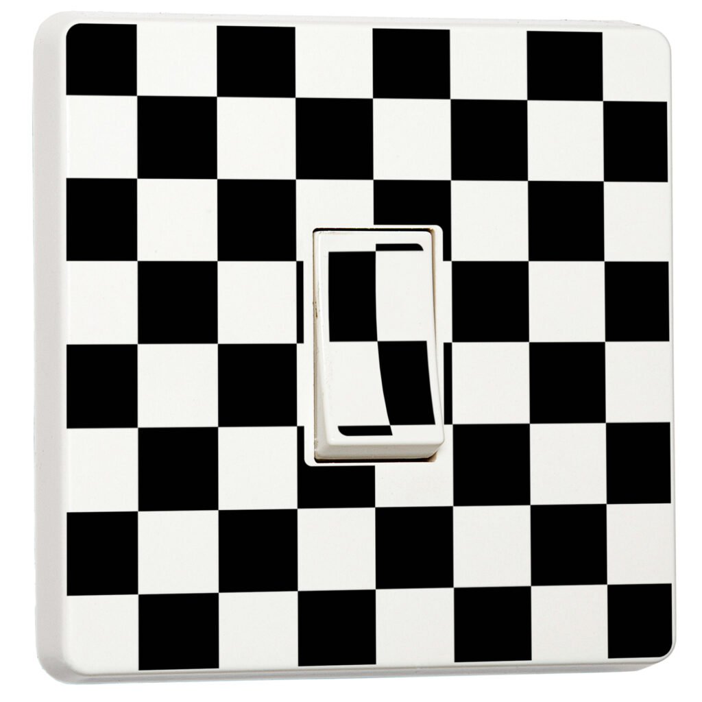 Black and White Checker Print