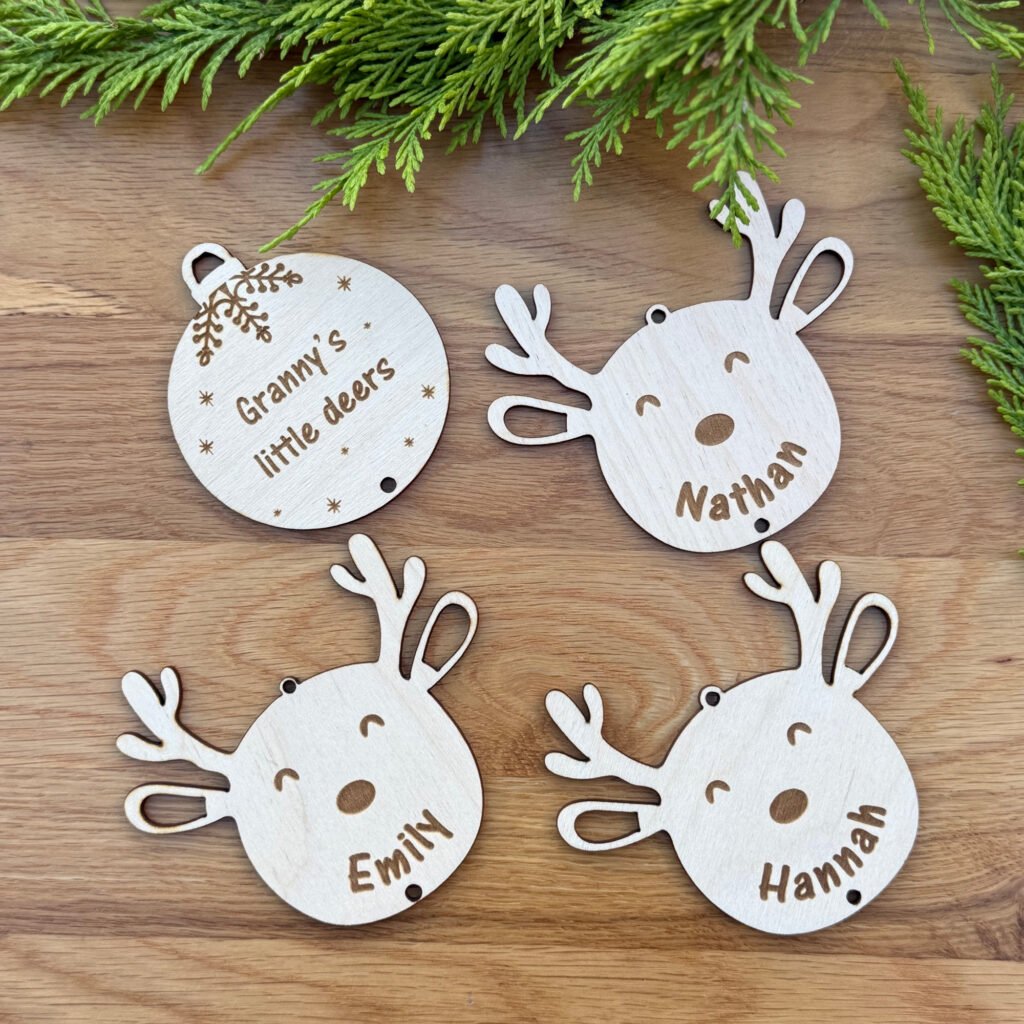 Personalised Family Deer Wall-Hanging Sign